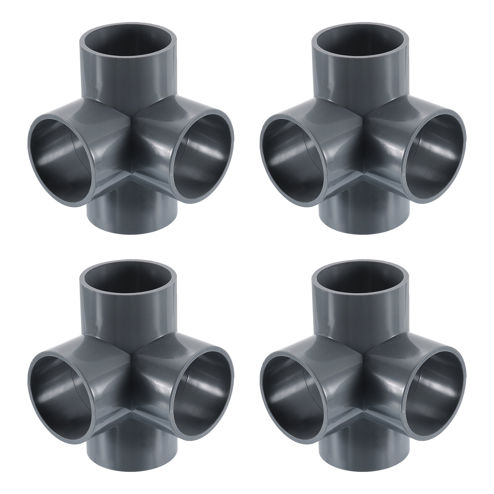 11/2" PVC Fittings, 4 Pcs 4 Way Elbow Connector Elbow PVC Corner Fitting, Grey - Walmart.com