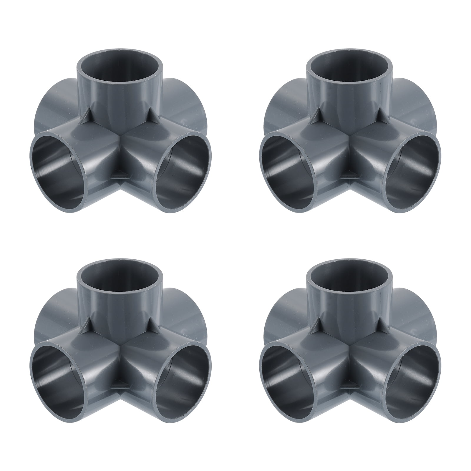 11/2" PVC Fittings, 4 Pcs 5 Way Elbow Connector Elbow PVC Corner Fitting, Grey - Walmart.com