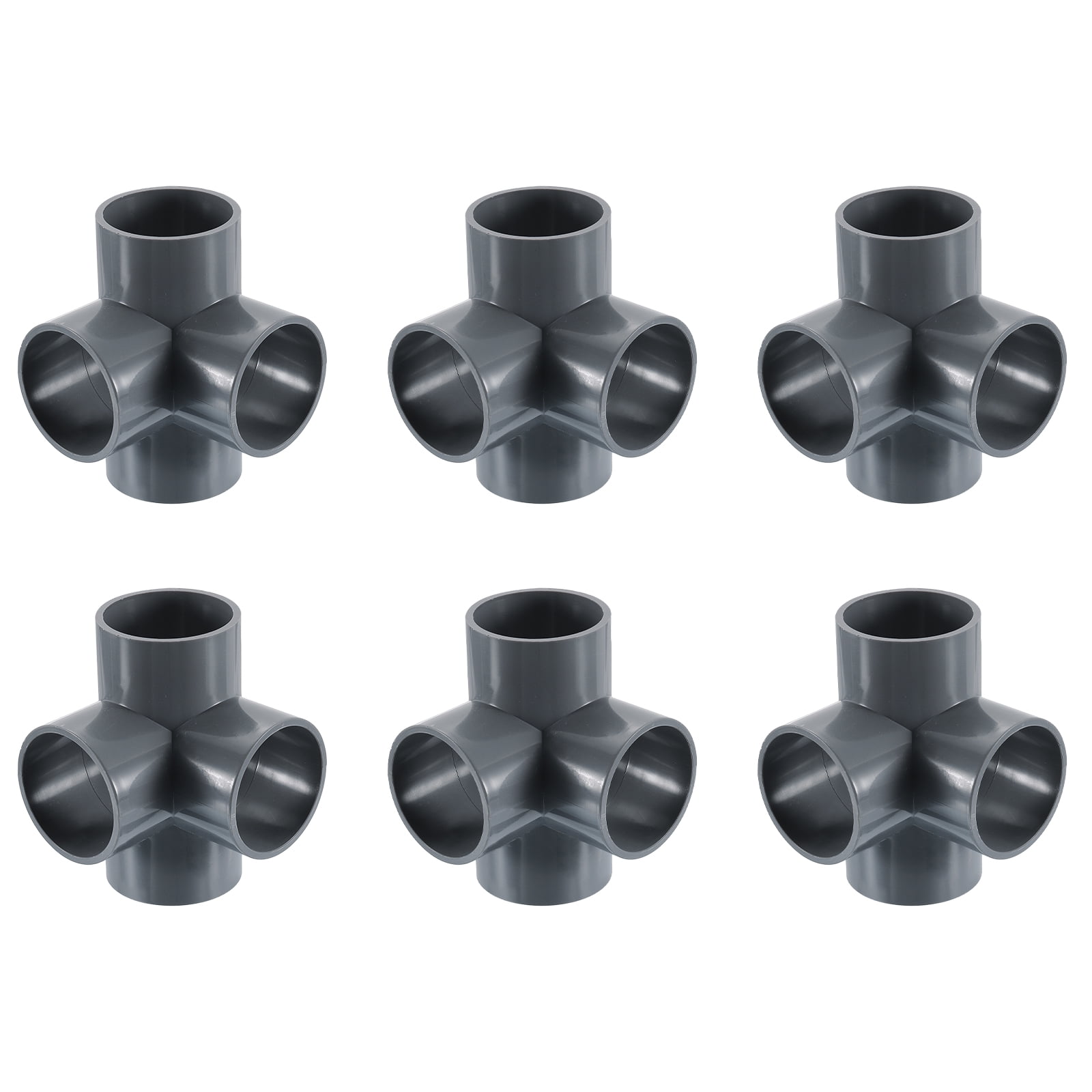 11/2" PVC Fittings, 6 Pcs 4 Way Elbow Connector Elbow PVC Corner Fitting, Grey - Walmart.com