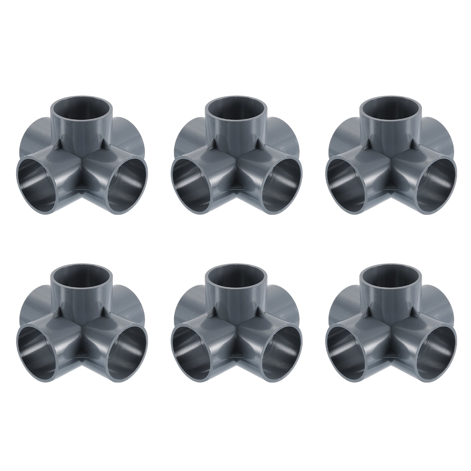 11/2" PVC Fittings, 6 Pcs 5 Way Elbow Connector Elbow PVC Corner Fitting, Grey - Walmart.com