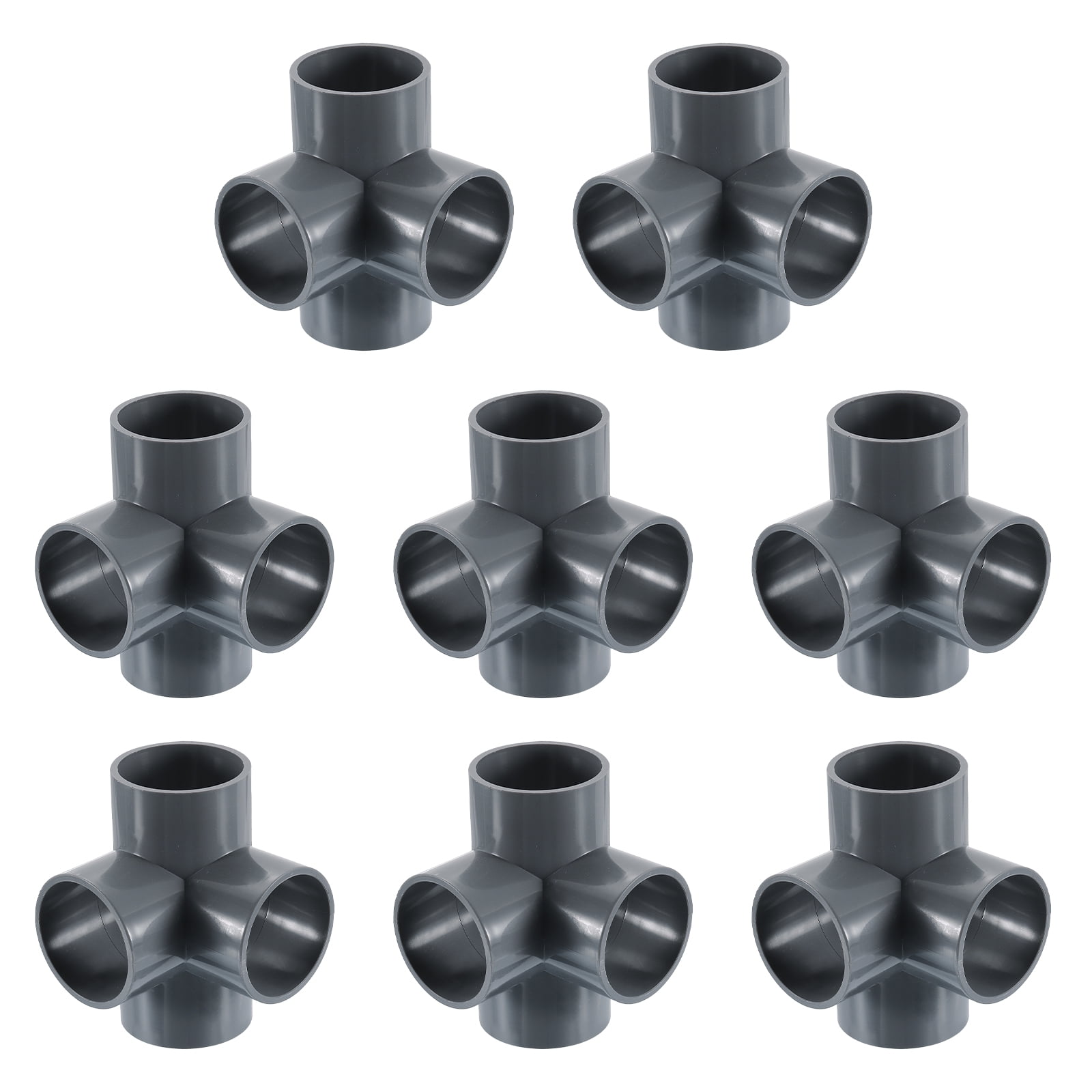 11/2" PVC Fittings, 8 Pcs 4 Way Elbow Connector Elbow PVC Corner Fitting, Grey - Walmart.com