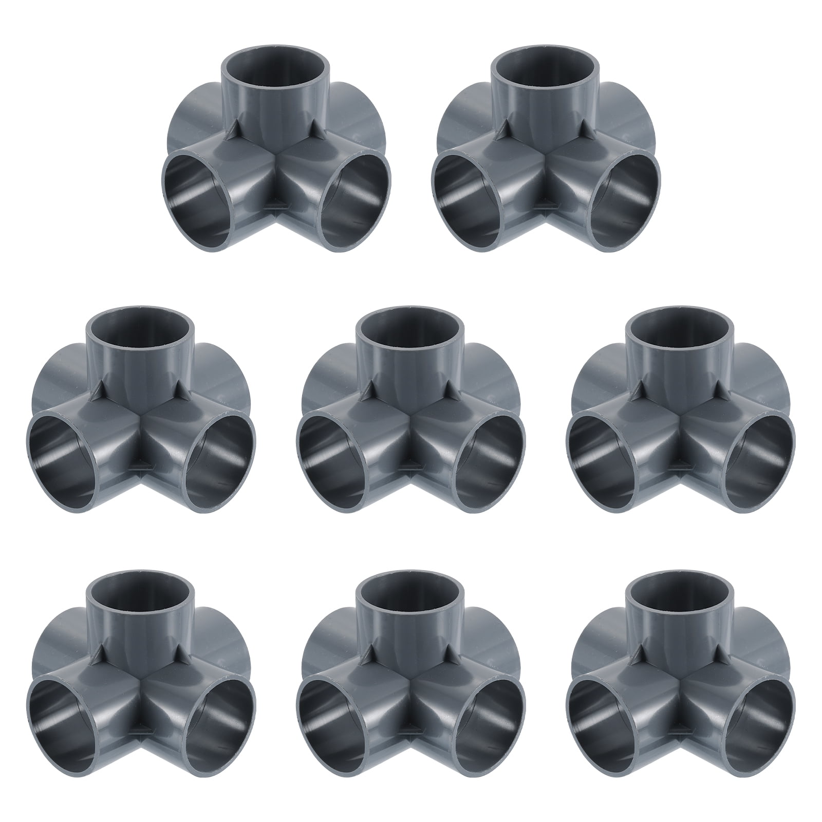 11/2" PVC Fittings, 8 Pcs 5 Way Elbow Connector Elbow PVC Corner Fitting, Grey - Walmart.com