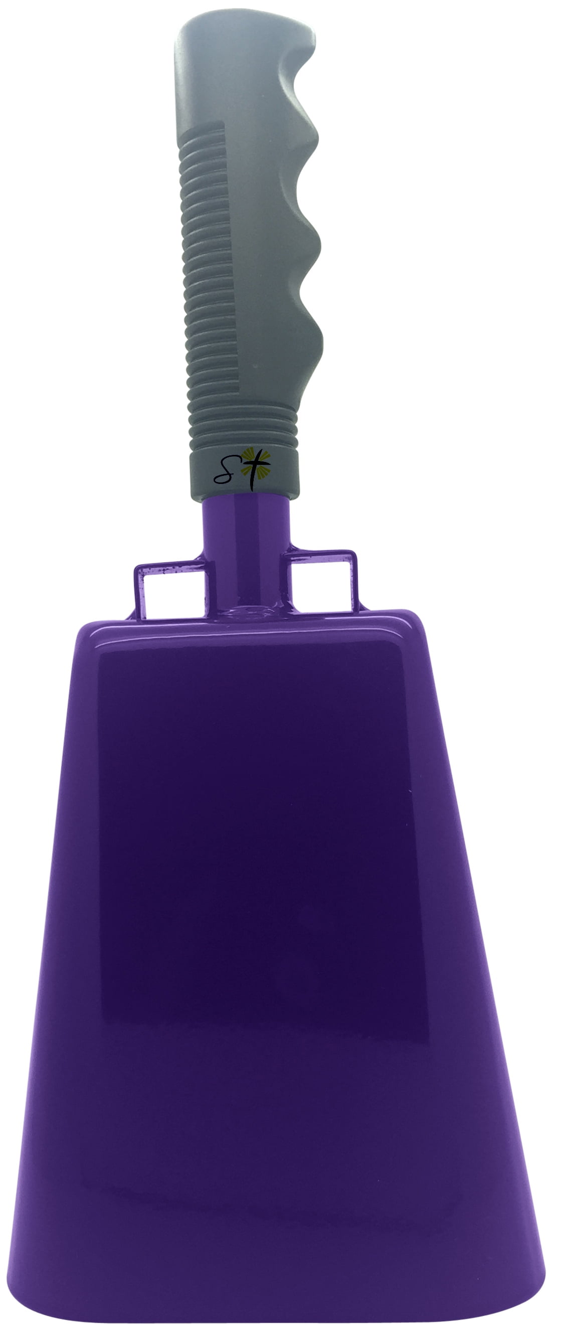 11.2 inch Purple Bell Black Handle Cowbell with Stick Grip Handle Used ...