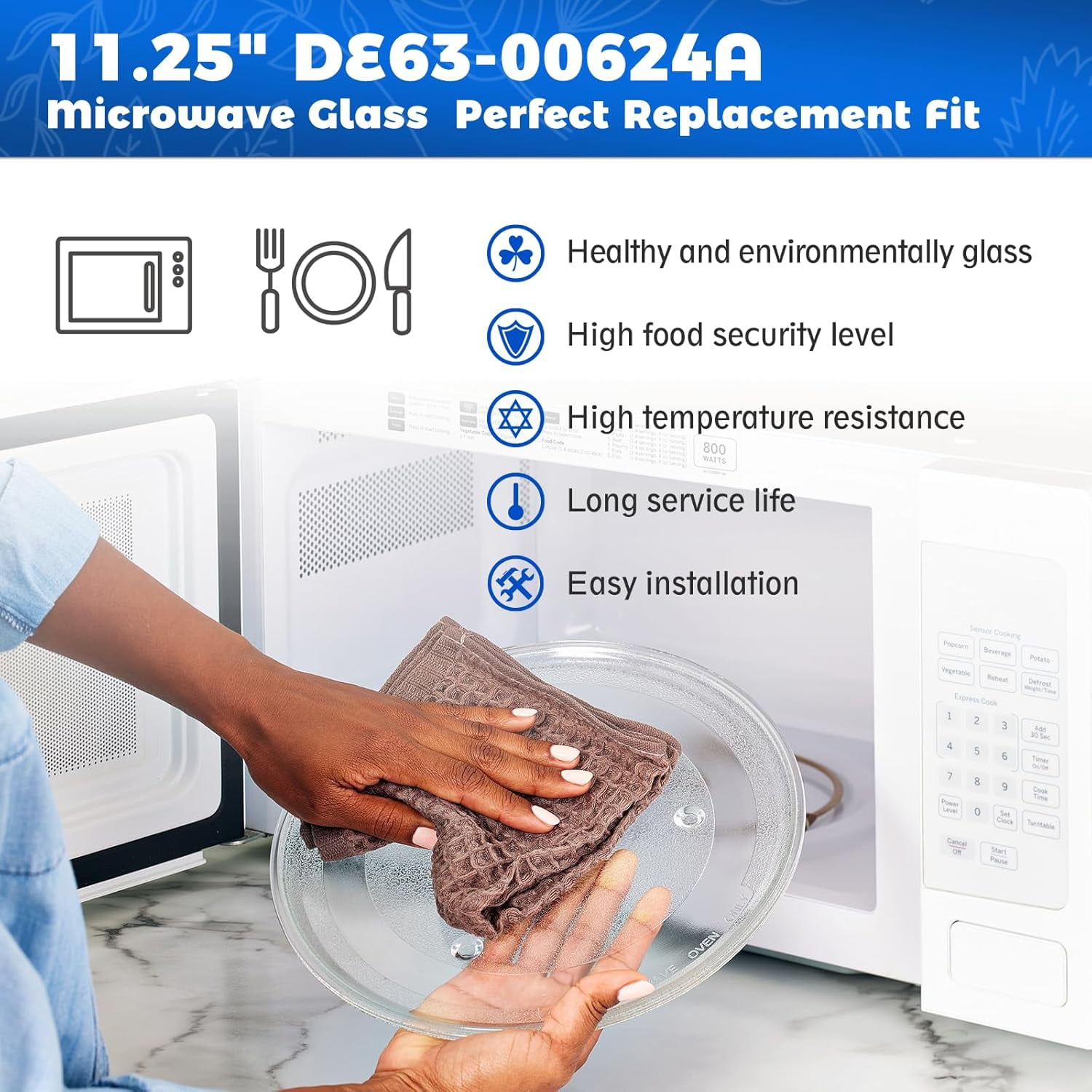 11.25" Microwave Glass Turntable Tray Replacement for Ovens - Walmart.com