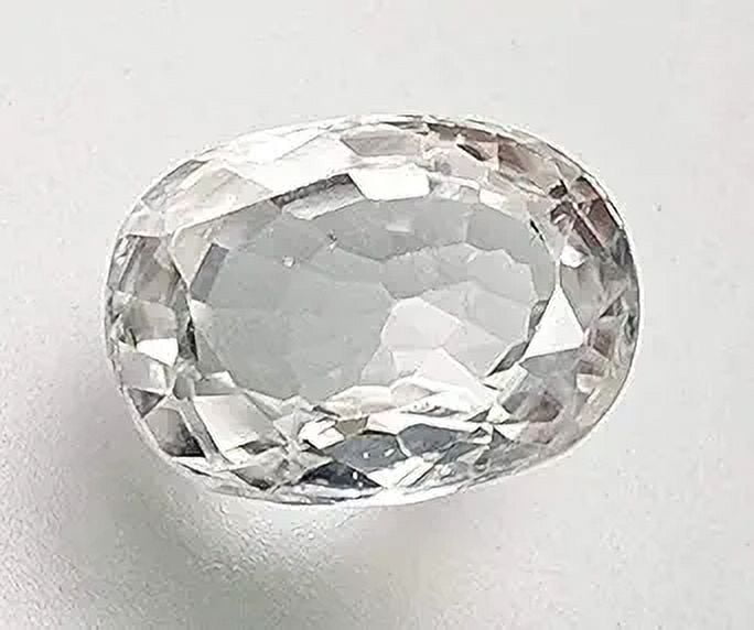 11.25 Ratti Diamond Cut White Zircon Round Shape Certified Aaa+ ...