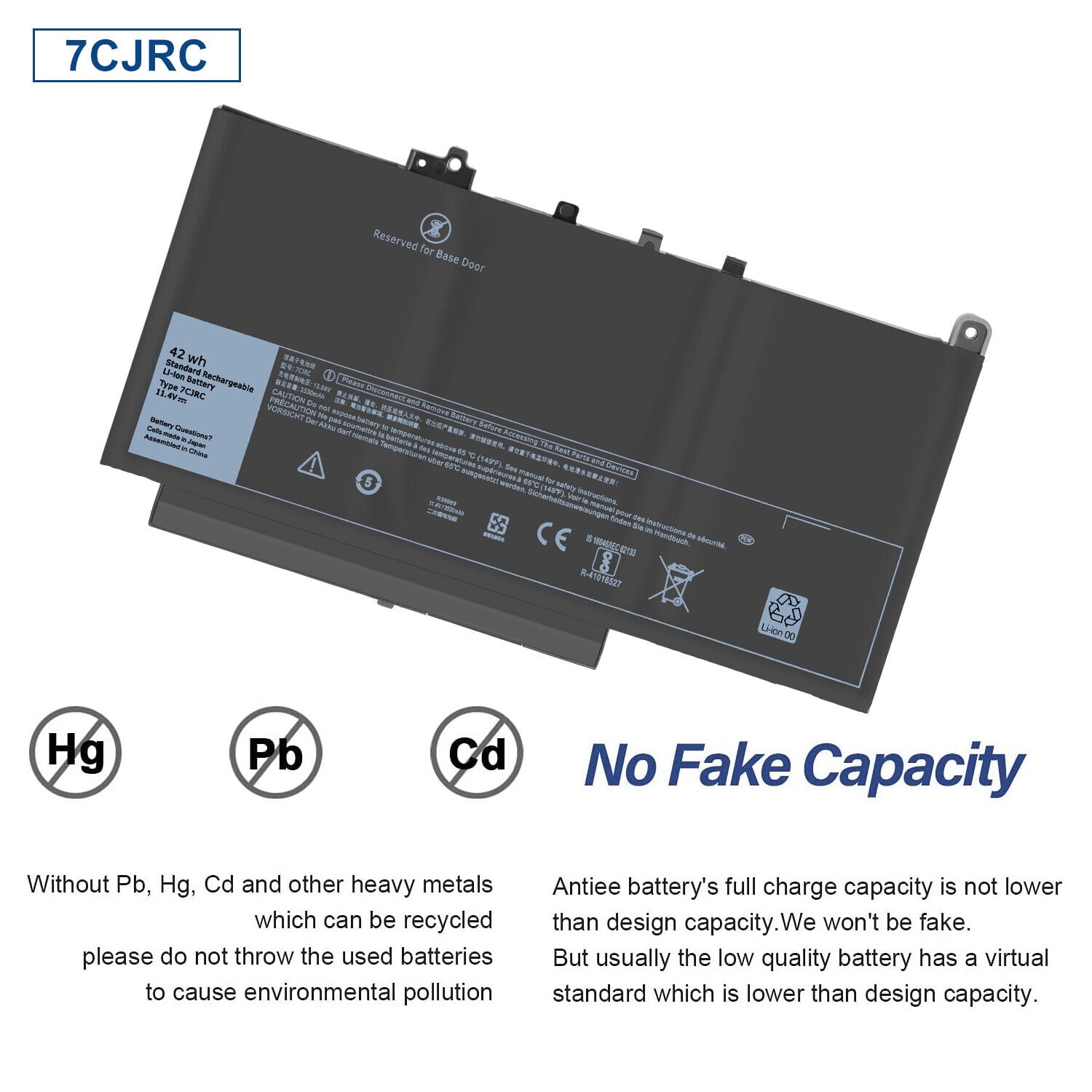 11.2V 42Wh New For Dell Latitude 7470 7270 E7270 E7470 Laptop Battery ...