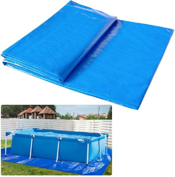 11.2x8.2Ft Rectangular Frame Pool Ground Cloths,Swimming Pool ...