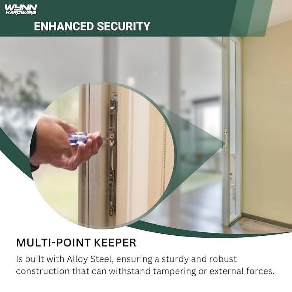 11-3/4" Multi-Point Mortise Lock with Face Plate and Keeper for Sliding ...