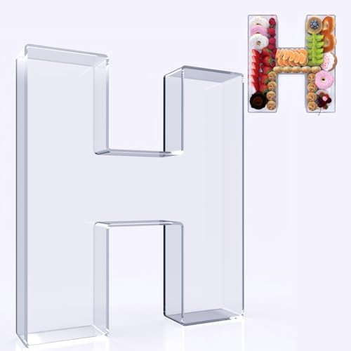 11" Acrylic Letter Charcuterie Box, Reusable Fillable Alphabet Number ...