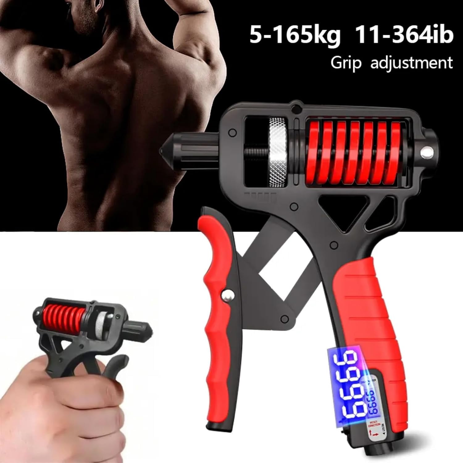 11-364 Lbs Hand Grip Strengthener Workout Forearmgrip Gripper ...