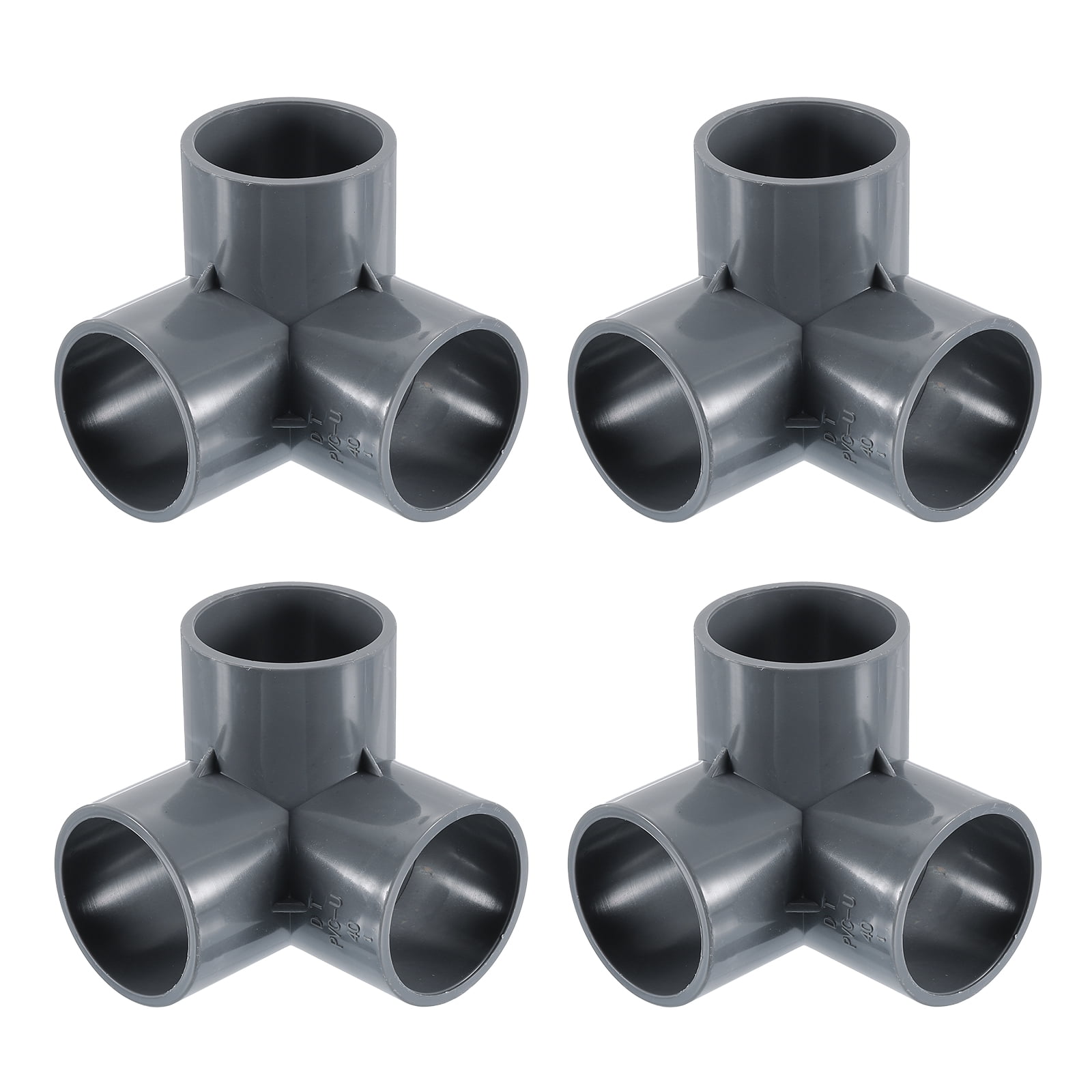 11/4" PVC Fittings, 4 Pcs 3 Way Elbow Connector Elbow PVC Corner ...