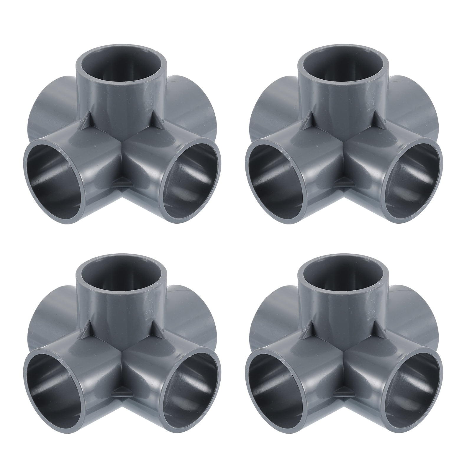 11/4" PVC Fittings, 4 Pcs 5 Way Elbow Connector Elbow PVC Corner Fitting, Grey - Walmart.com