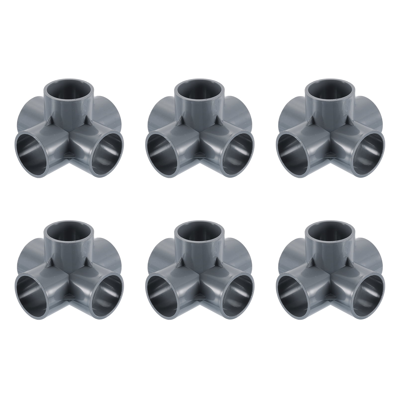 11/4" PVC Fittings, 6 Pcs 5 Way Elbow Connector Elbow PVC Corner Fitting, Grey - Walmart.com