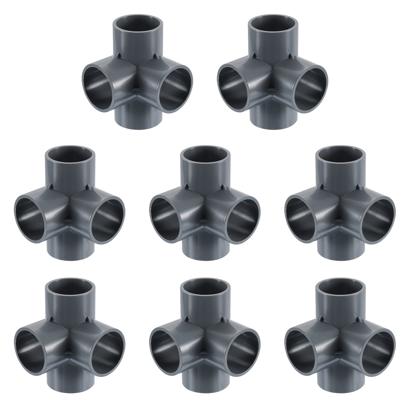 11/4" PVC Fittings, 8 Pcs 4 Way Elbow Connector Elbow PVC Corner Fitting, Grey - Walmart.com