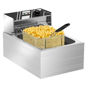 ENFMAY 6L Electric Deep Fryer, 1700W Stainless Steel with Basket, Lid ...