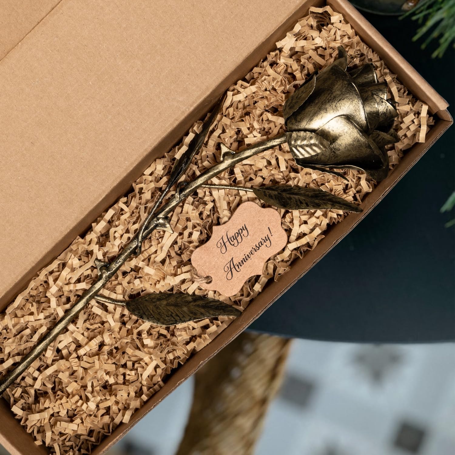 11.4Inch Handcrafted Metal Rose, Iron Forever Flower Sculpture, Rose ...