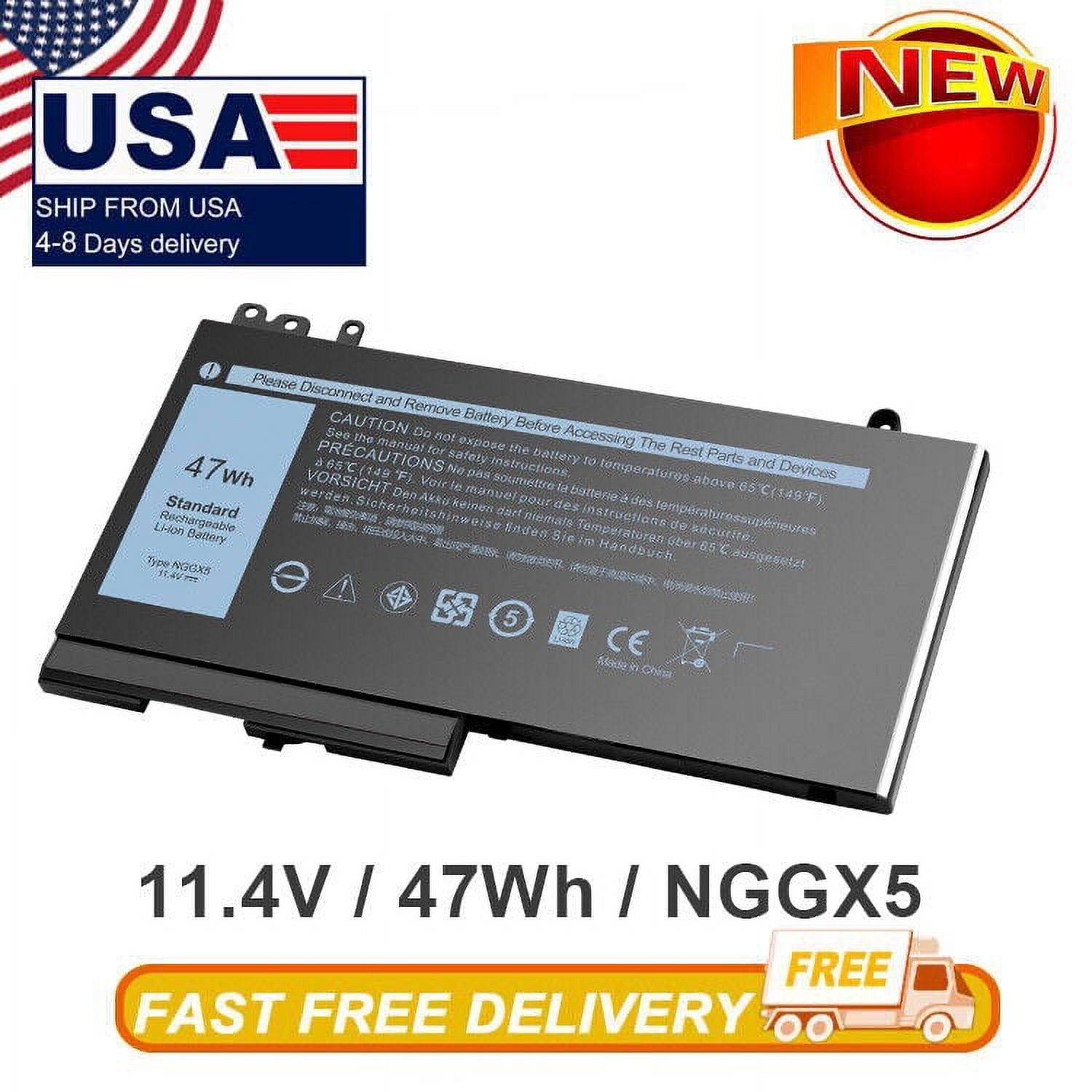 11.4V 47WH Laptop NGGX5 Battery for DELL Latitude E5470 E5570 E5550 ...