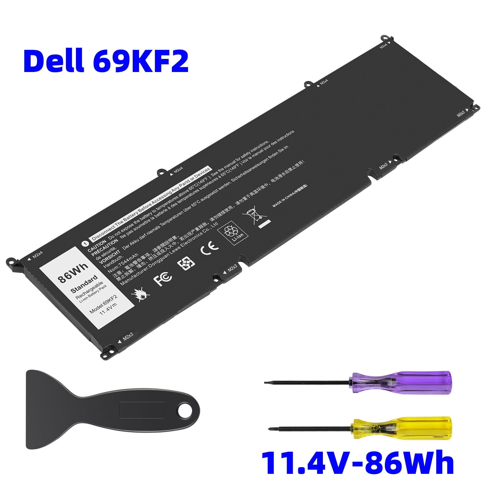 11.4V 86Wh 86Wh 69KF2 Battery Replacement for Dell G7 Precision 5550 ...