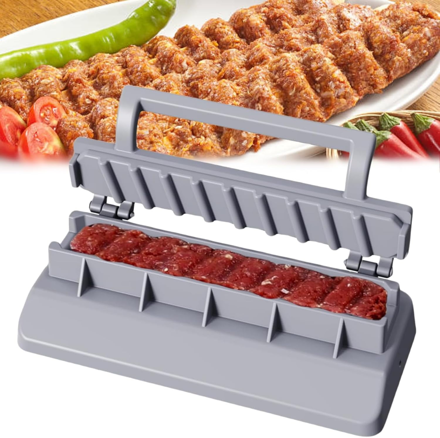 11.4inch Kebab Maker Press, Plastic Kebab Press, Manual Kabob Maker ...