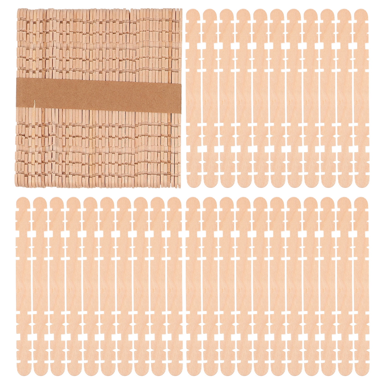 WSTEER 11.4x1x.02cm 200Pcs DIY Handmade Wooden Building Model Materials Creative Batten ...