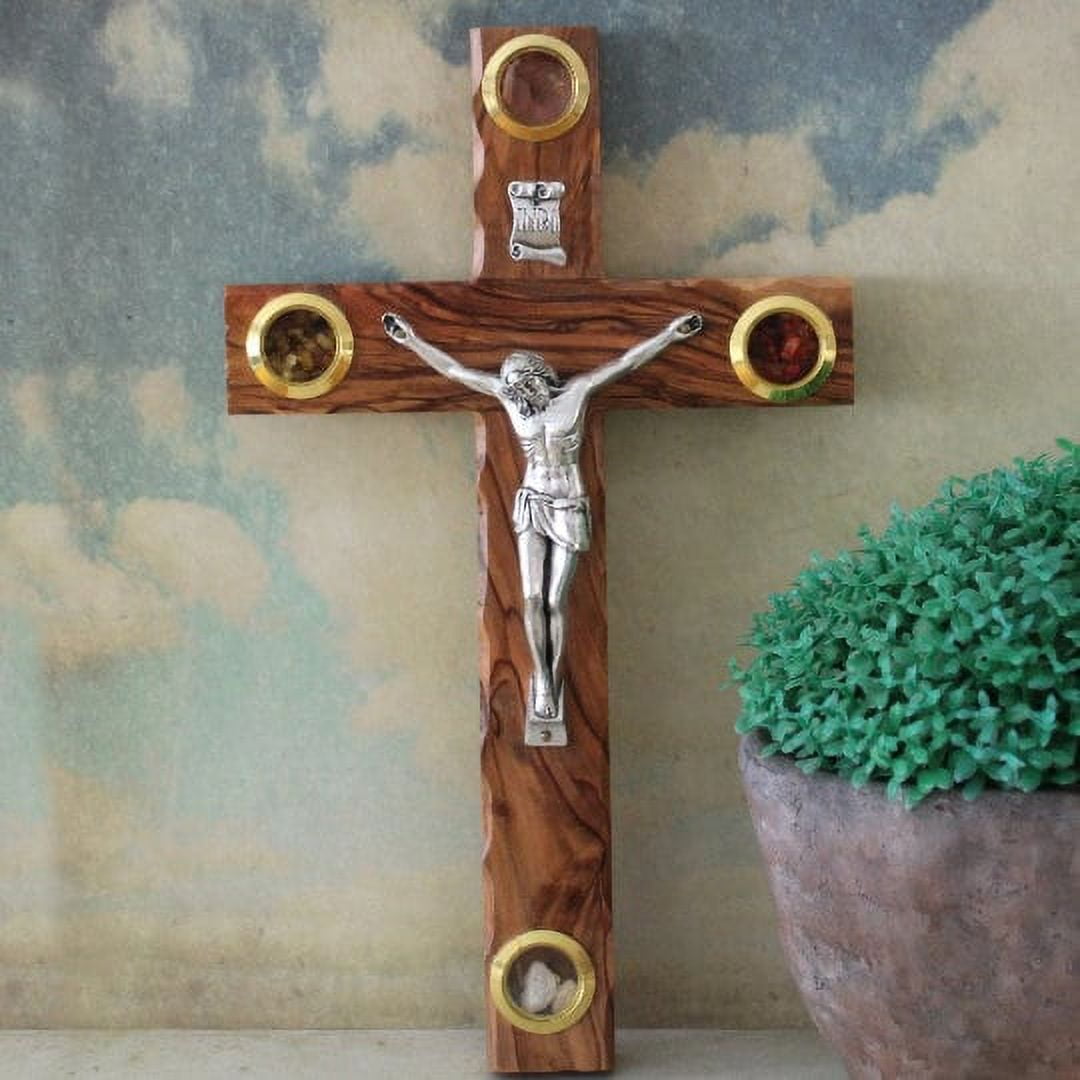 11.5" Handmade Wooden Wall Cross Jesus Catholic Crucifix, Olive Wood ...