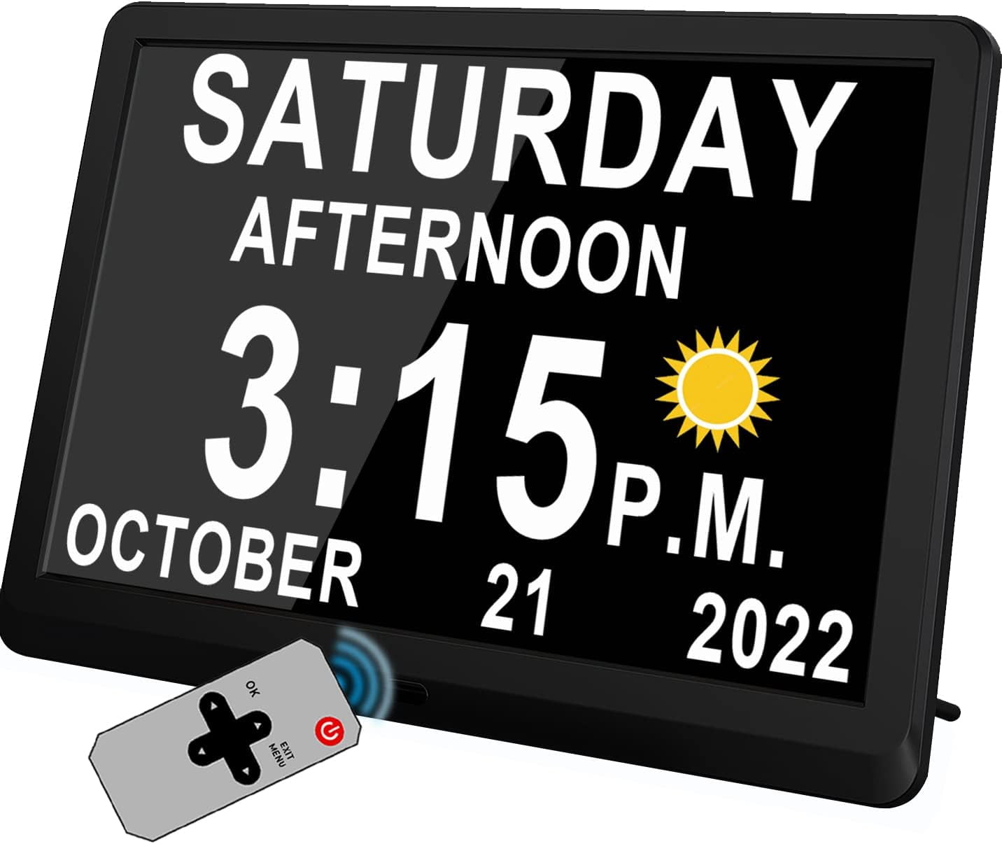 11.5-inch Digital Clock for Dementia Seniors - 19 Alarms, Auto DST ...