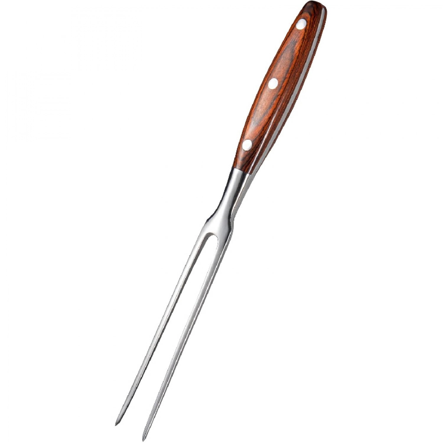 11.5 Inch Meat Fork Stainless Steel Carving Fork with Wooden Handle Two ...
