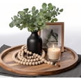 11.5 Inch Small Wood Round Decorative Tray for Home Decor, Coffee Table ...