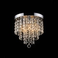 11" 5-Light Crystal Chandelier Ceiling Light Fixture with Flush Mount ...