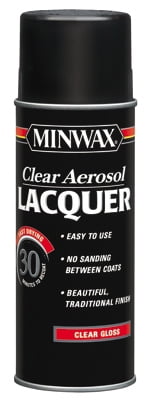 11.5 OZ Aerosol Clear Gloss Brushing Lacquer Protective Finish For Woo ...