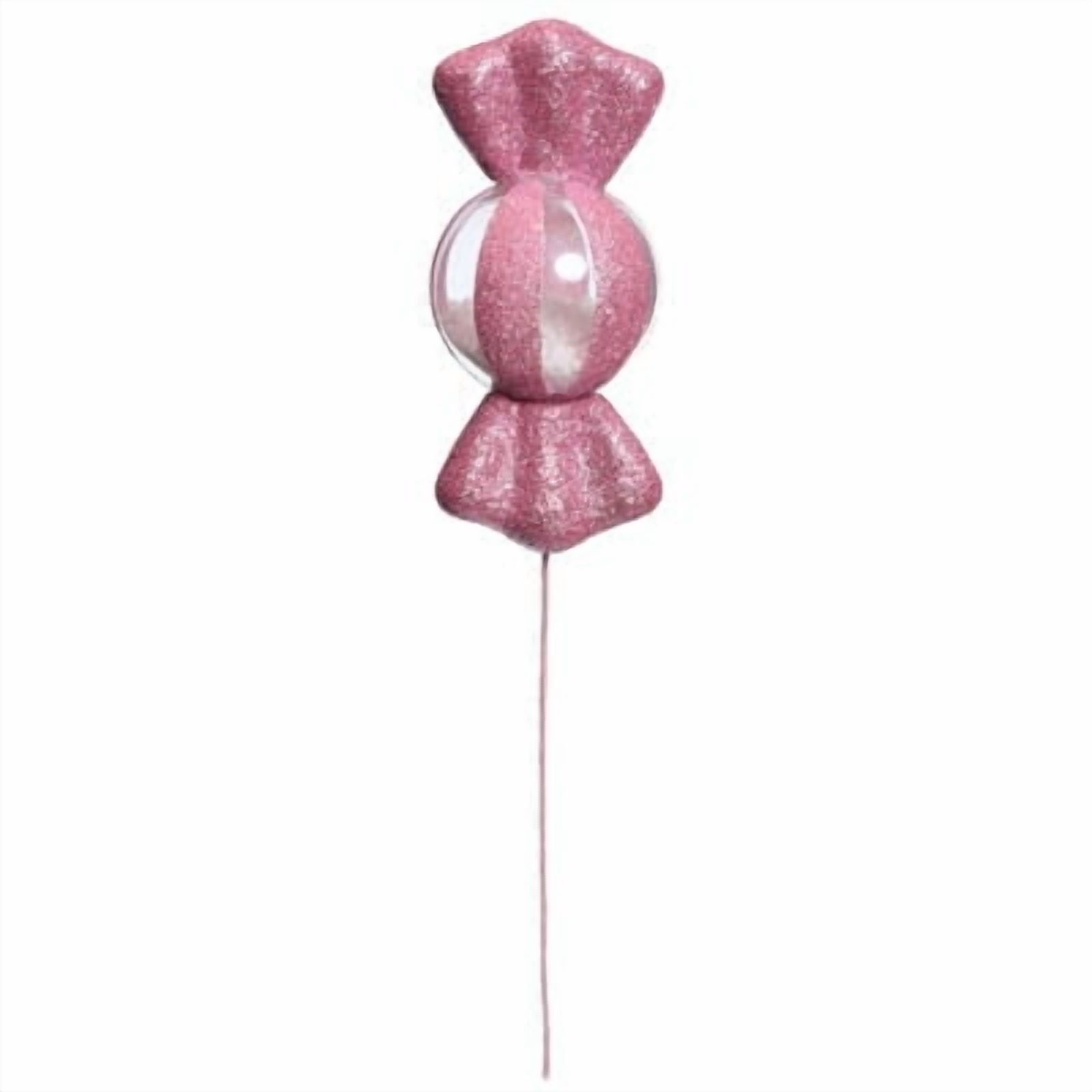 11.5" Pink Glitter Candy Globe Pick by Ashland® - Holiday and Christmas ...