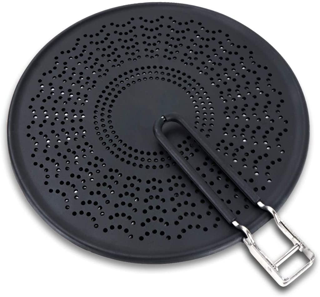 11.5" Silicone Splatter Screen - Pan Cover with Folding Handle, High ...