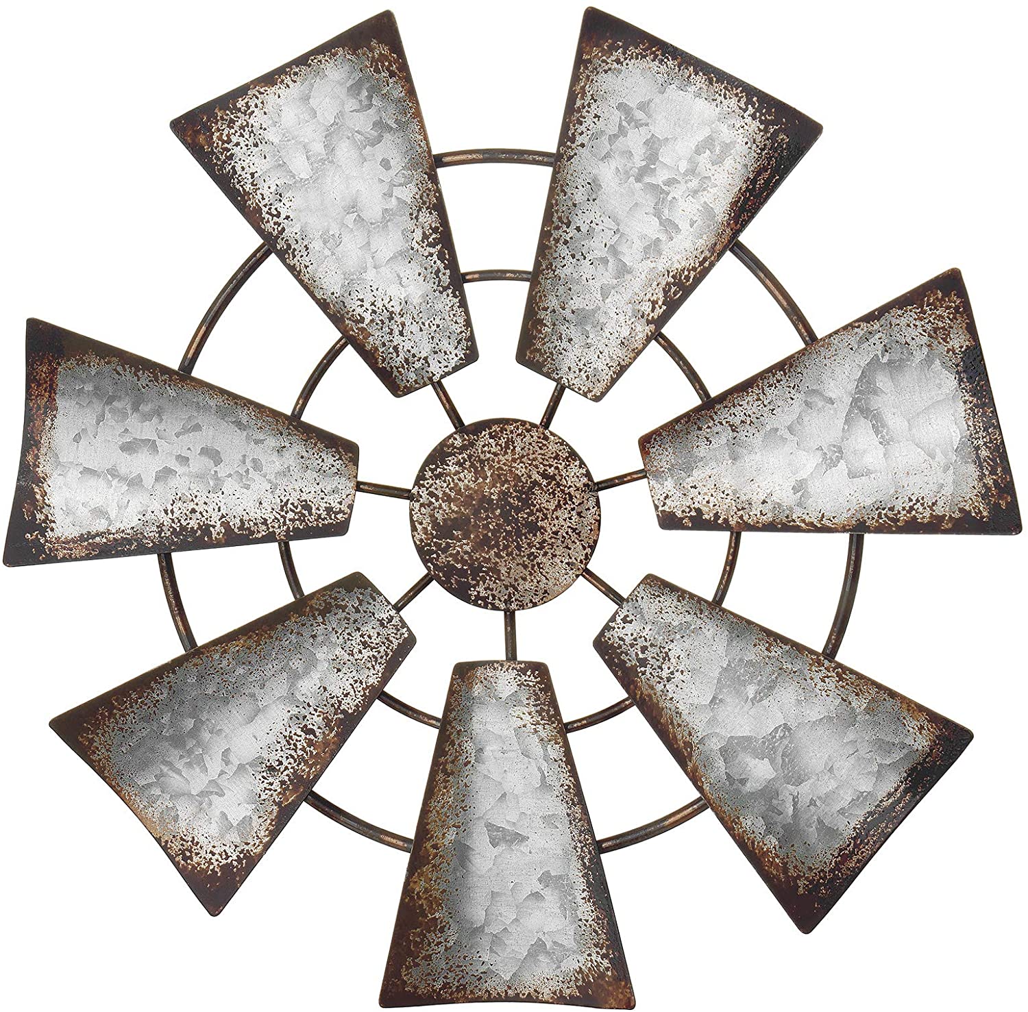 11.5" Small Farmhouse Windmill Wall Decor Rustic Iron Wall Hanging ...