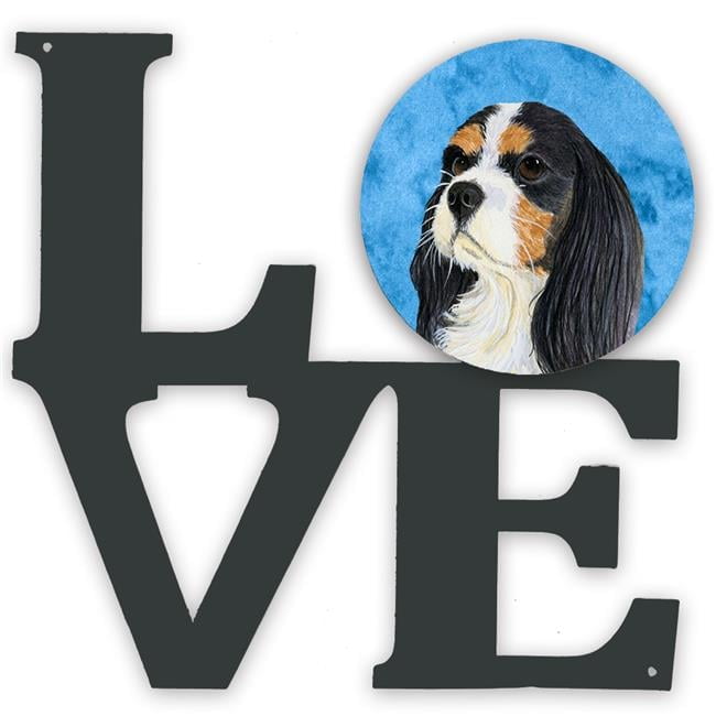 11.5 x 11.75 in. Blue Cavalier Spaniel Metal Artwork Love Wall Decor ...
