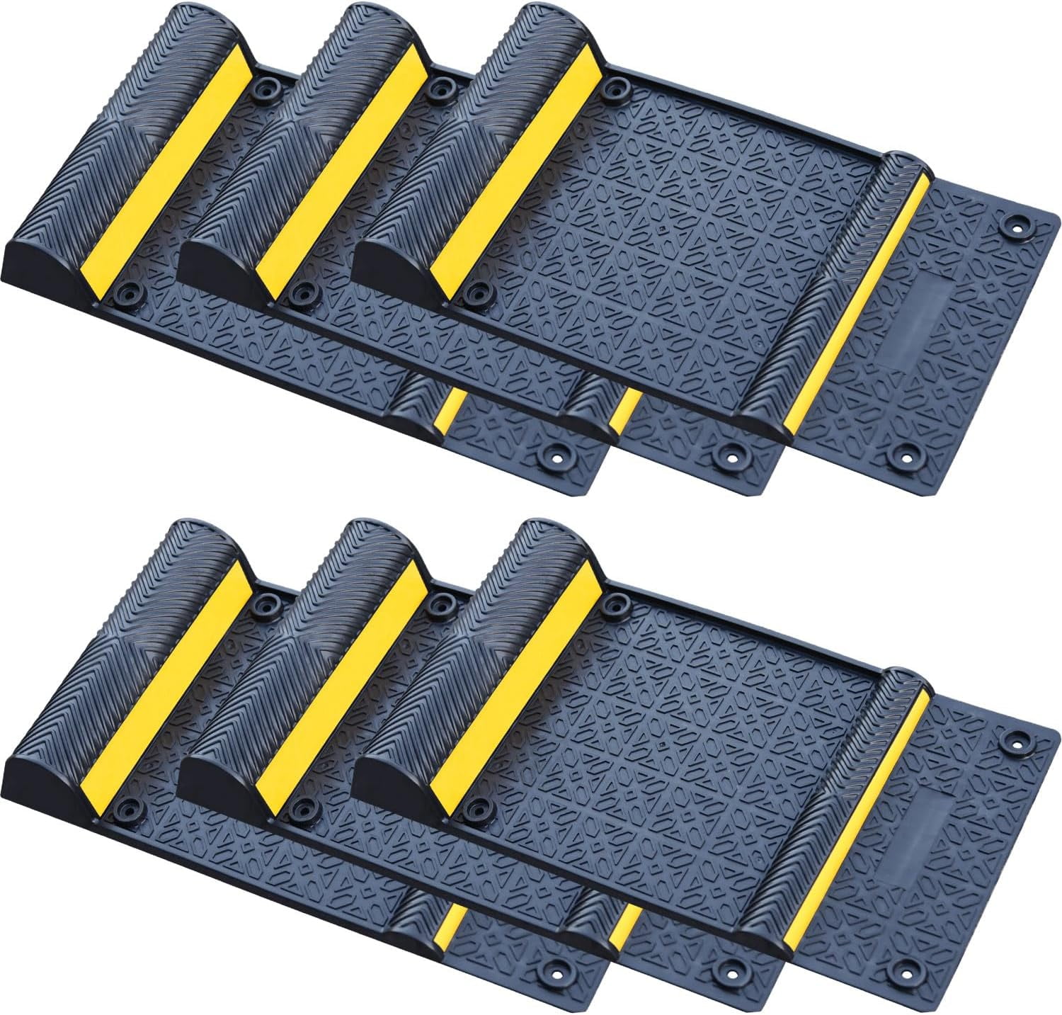 11.5" x 21" inch Durable PU Parking Mats, 3M Yellow Reflective Tapes ...