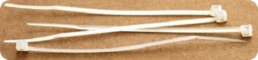 11" (50lb Tensile) Nylon Cable Ties / Natural (White) / Package - 1000 ...