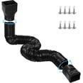 11.5ft Long Gutter Downspout Extensions Flexible, 4" Diameter Drain ...