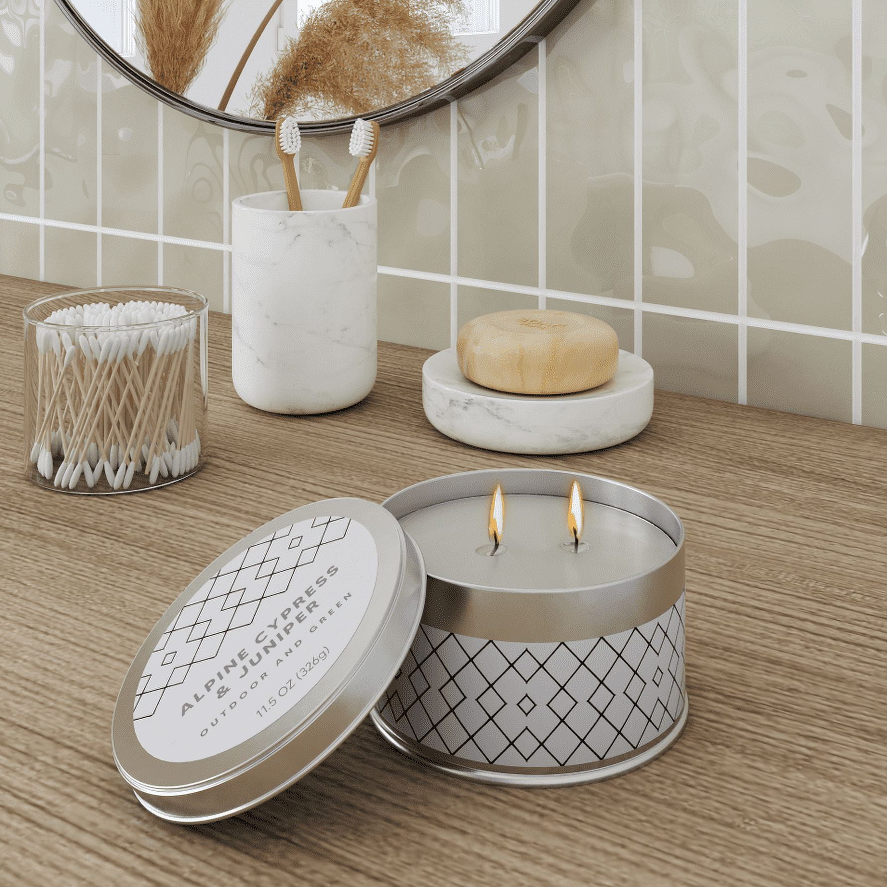 11.5oz 2-wick Tin Candle - Alpine Cypress & Juniper - Walmart.com