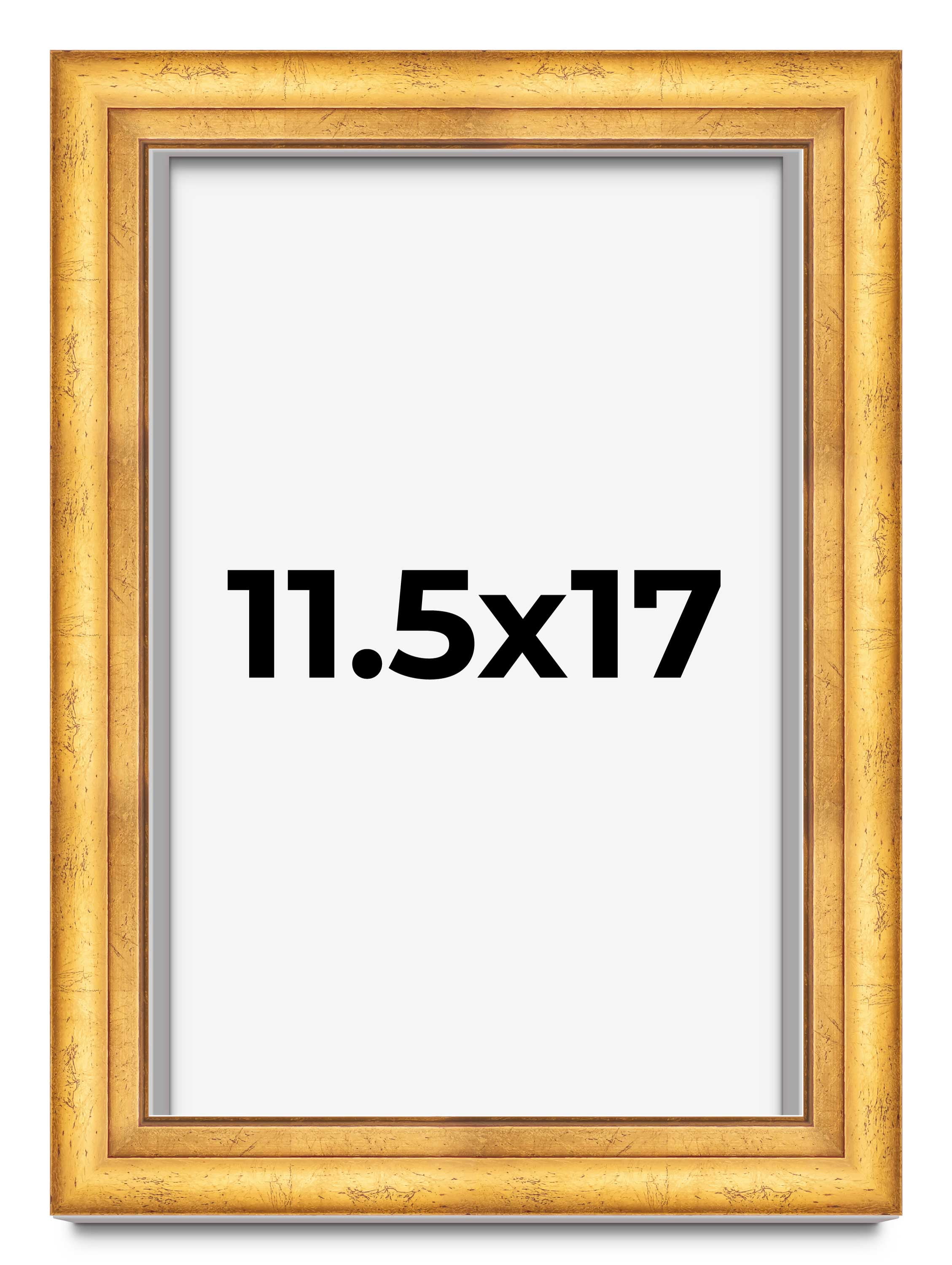 11.5x17 Shadow Box 1.75" Deep Gold Picture Frame - UV Acrylic, Foam ...