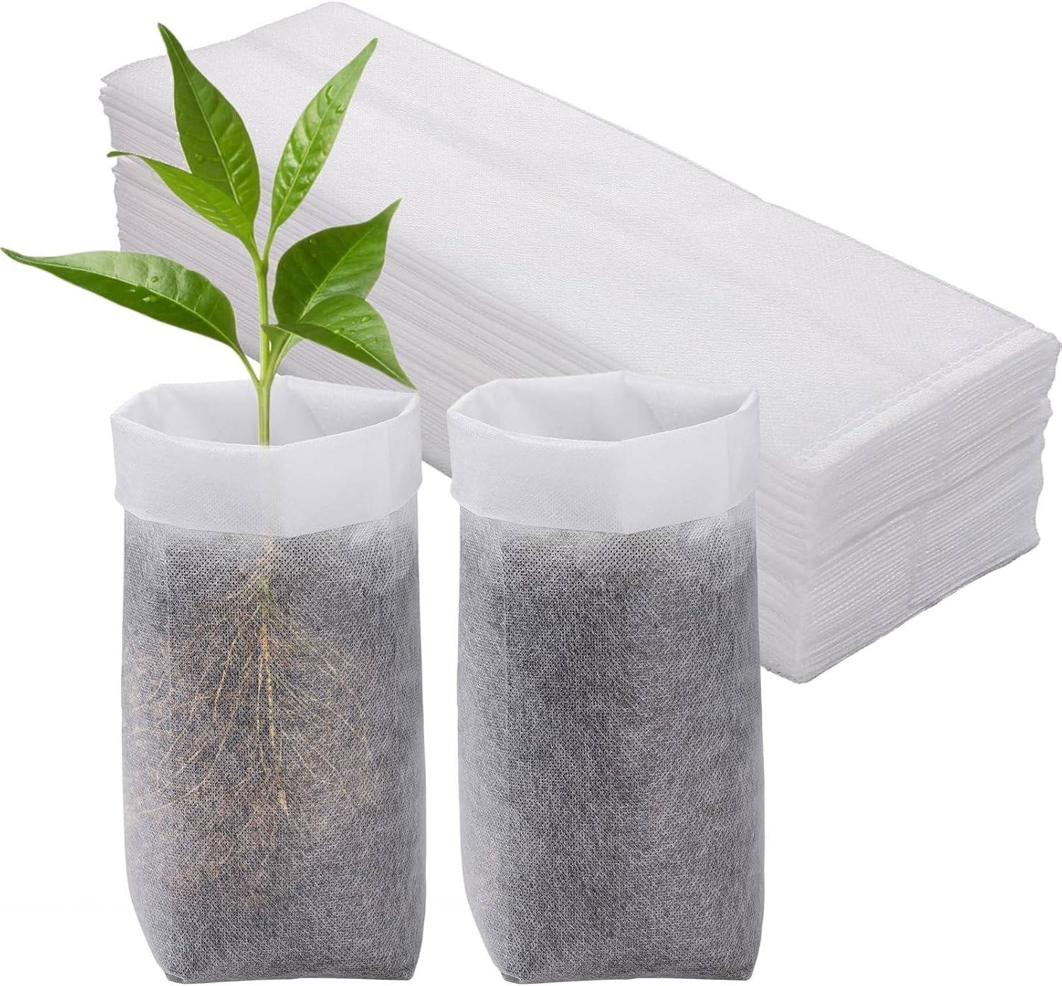 11.6-inch deep nursery planting bag, biodegradable non-woven planting ...