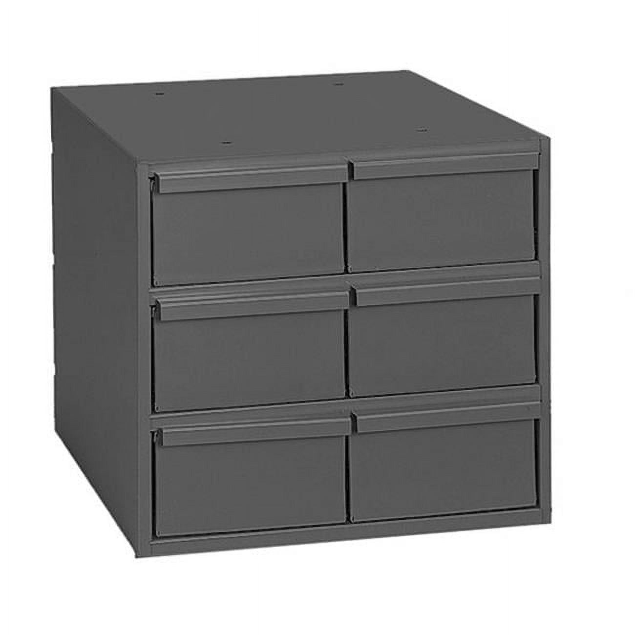 11.63 in. Steel 6 Drawer Vertical Cabinet for Small Part Storage, Gray ...