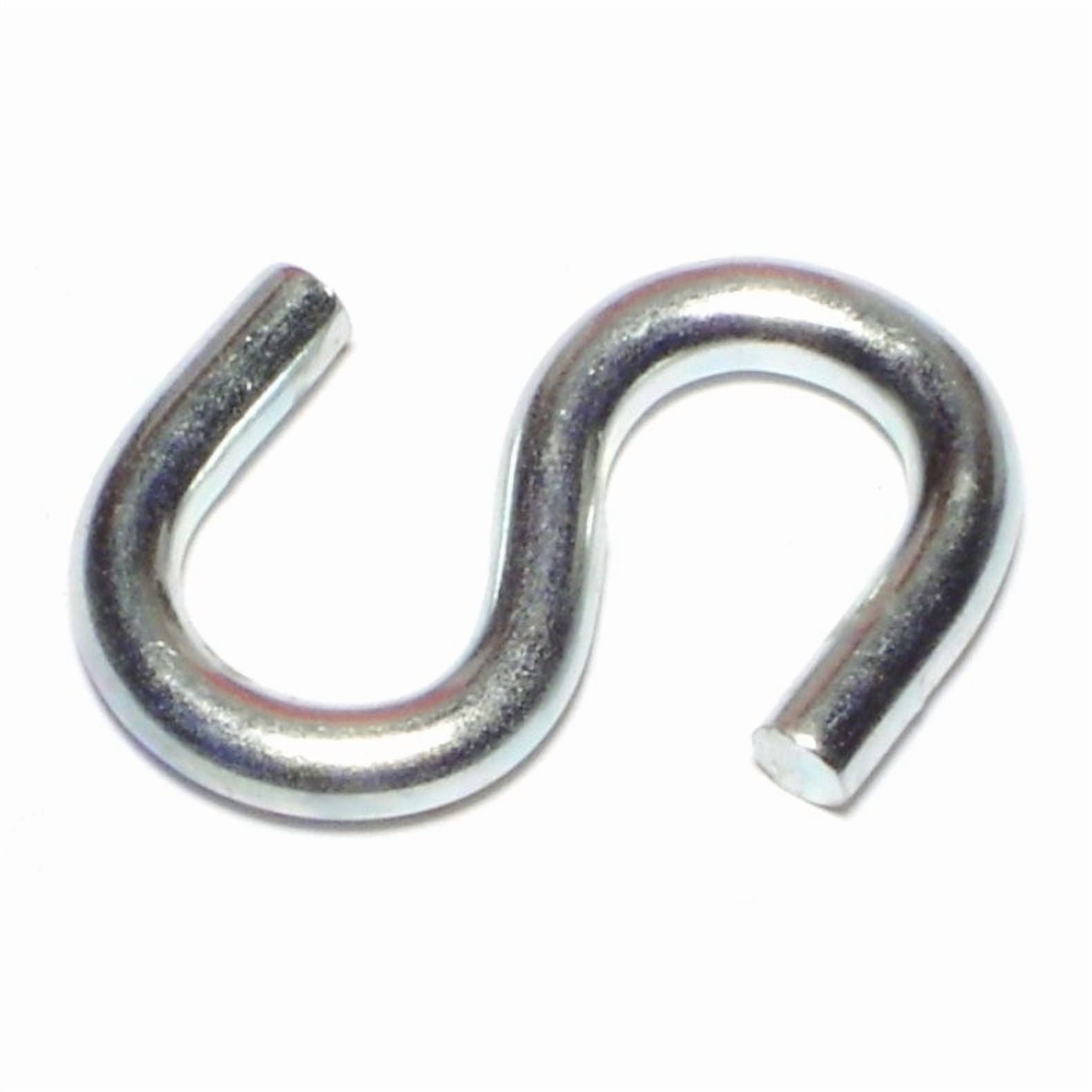 11/64" x 7/16" x 1-1/2" Zinc Plated Steel Open S Hooks SHS-059 ...