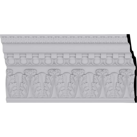 11 7/8"H x 4"P x 12 5/8"F x 94 1/2"L Chesterfield Dentil & Egg Crown ...