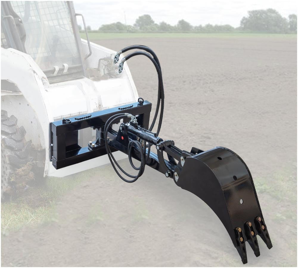 11-7/8" Hydraulic Three-Teeth Skid Steer Fronthoe Bucket w/ Excavator ...
