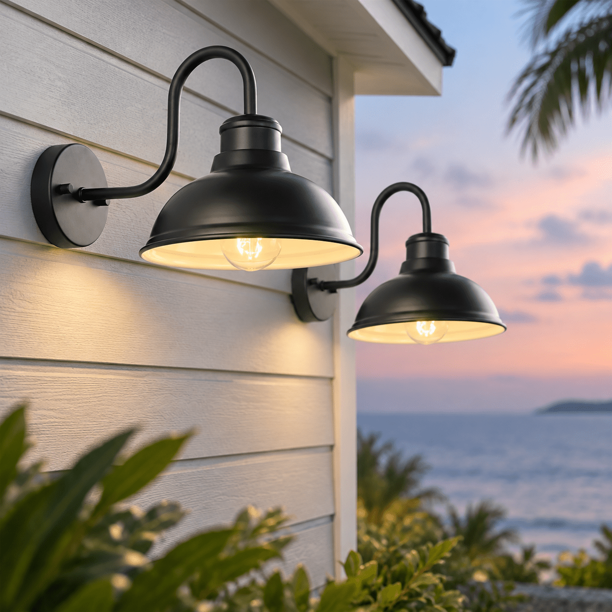 11.75*9.5*16 inches 2 pack outdoor wall lanterns retro barn exterior ...