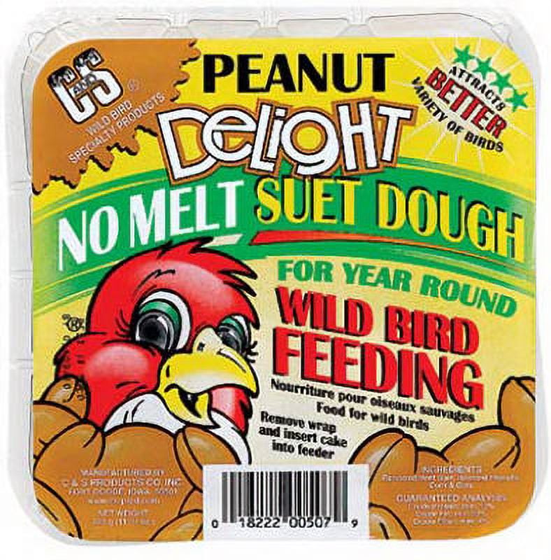 11.75 OZ Peanut Delight Suet Dough Cake Contains Rendered Beef Suet ...