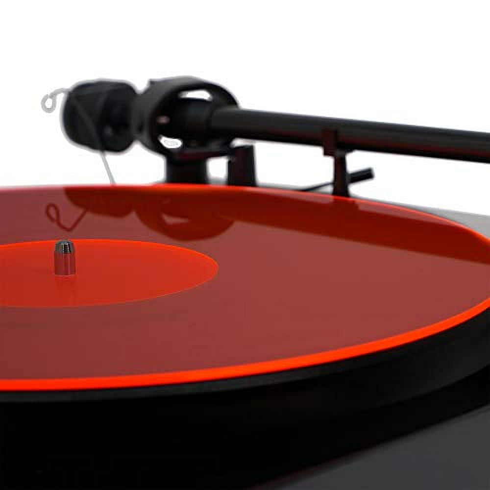 11.75" OrangeLit Acrylic Turntable Mat - Precision Machined with Record ...