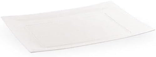 11.75 inch Clear Rectangle Dinner Plate – Elegant Disposable Plastic ...