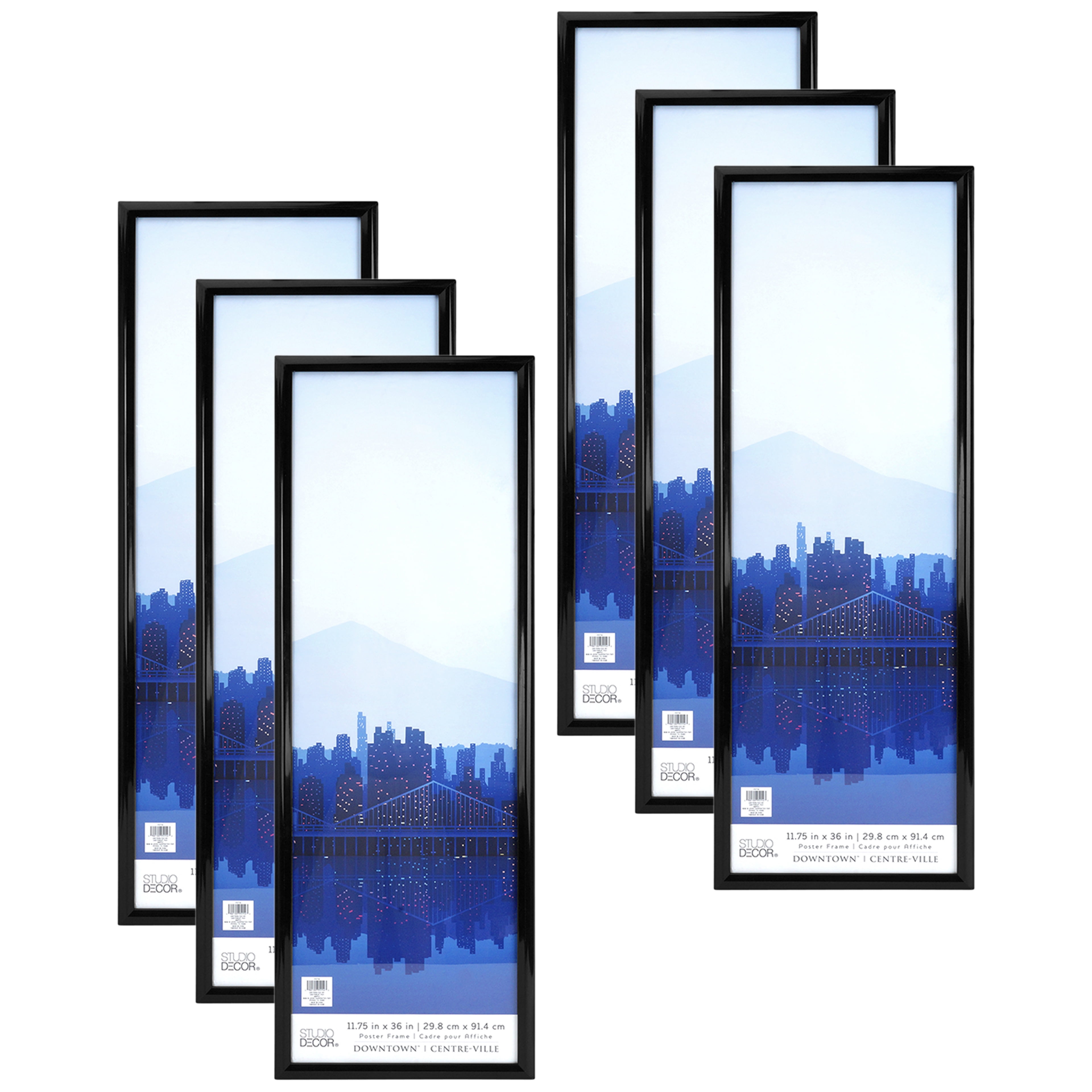 11.75” x 36” Plastic Poster Frame by Studio Décor - Includes Pre ...