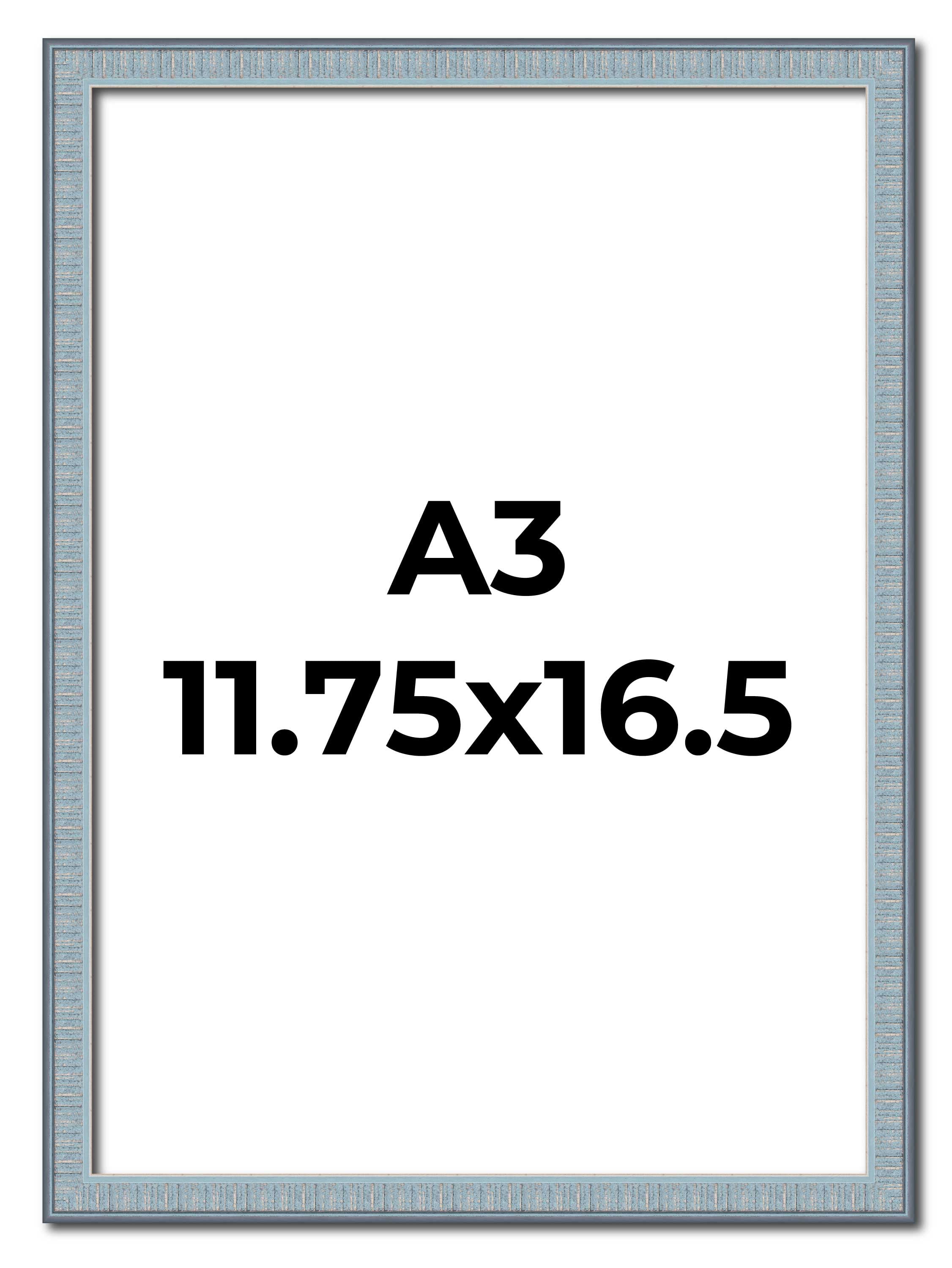 11.75x16.5 Frame Blue Scuffed Farm Board Solid Wood Picture Frame Width ...